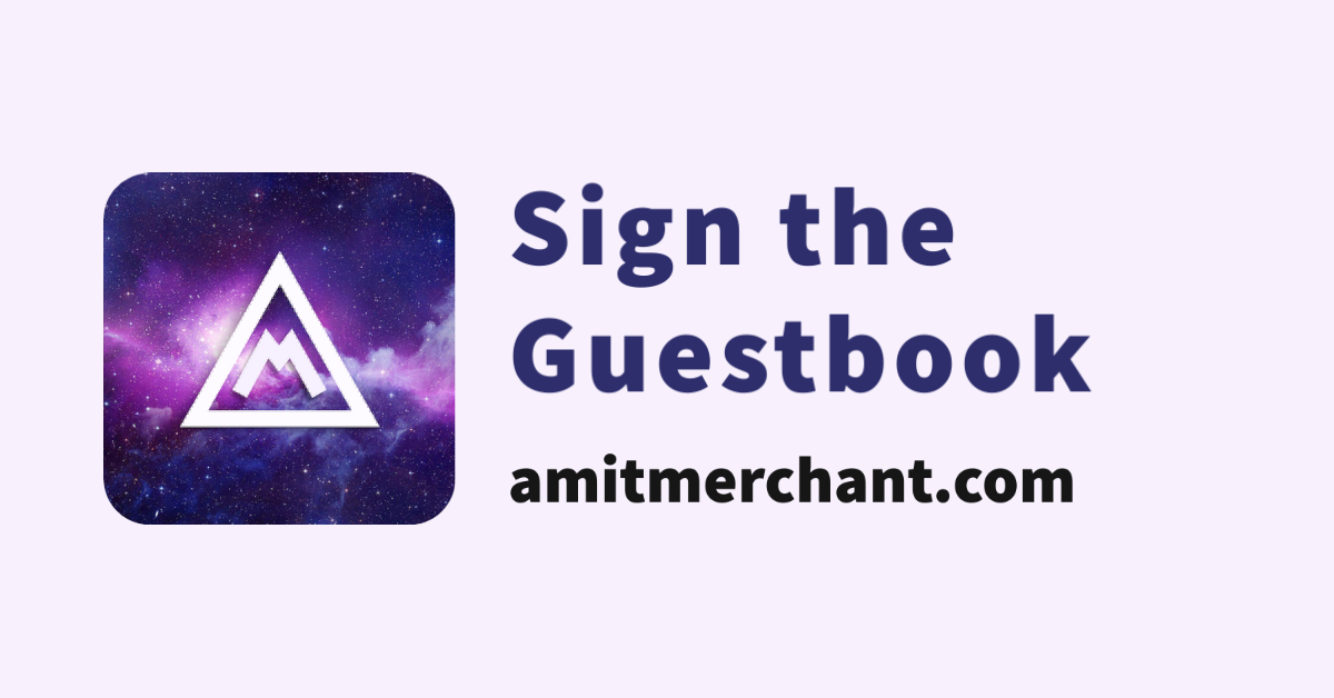 Guestbook — Amit Merchant — A blog on PHP, JavaScript, and more